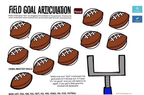 Field Goal Articulation BOOM Cards: Football Speech Therapy Distance ...