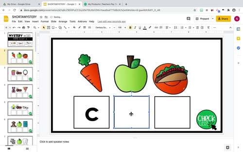 GOOGLE SLIDES CVC MYSTERY WORD BUILDING BUNDLE by Mrs Js School Days