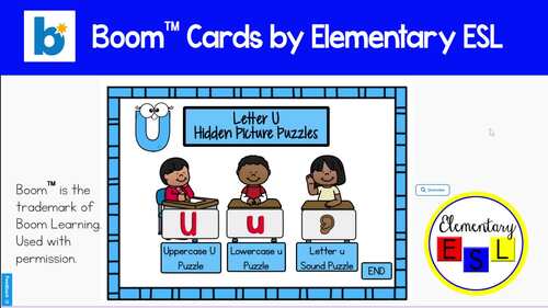 Letter U BOOM Cards w/ Audio: Letter ID & Short U Letter Sound Practice