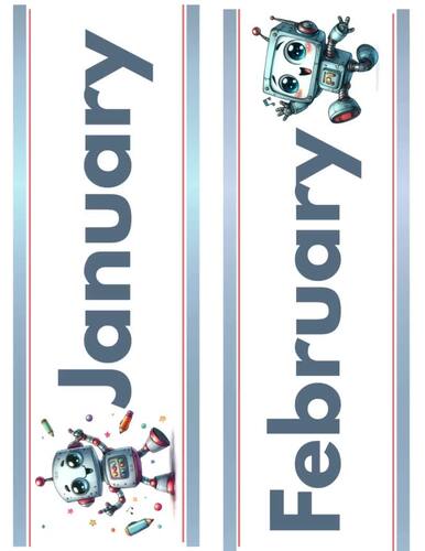 Bright Bots Classroom Décor Bundle – ABCs, Numbers, Colors, Shapes & More