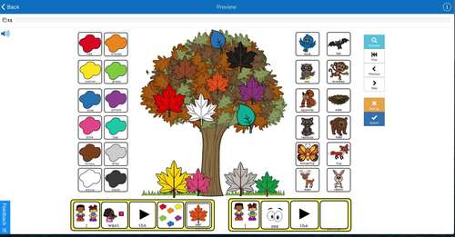 FALL LEAVES, DIGITAL BOOM CARDS (AAC, SPEECH THERAPY) by SLP Britt