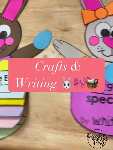Easter Bunny Writing Crafts - Sequencing for Egg Dyeing, Craftivity, & More