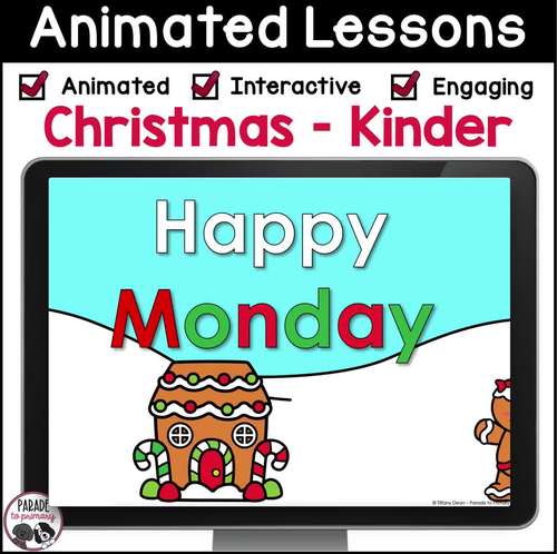 DIGITAL Morning Meeting - Christmas - December - Kindergarten - Circle Time
