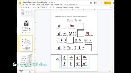 Black History - Symbol Supported Picture Reading Comprehension for ...