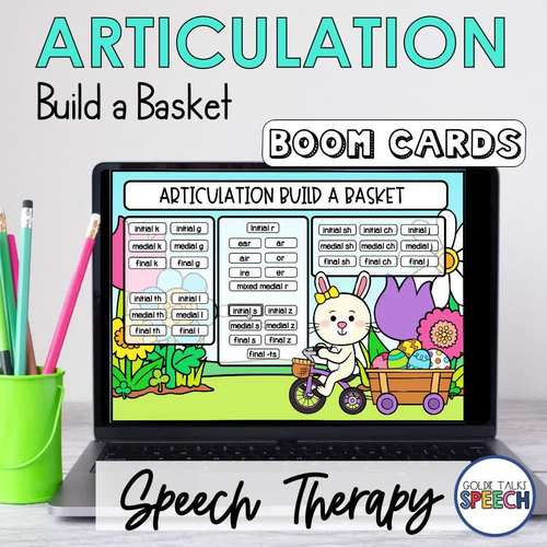 Build a Basket Easter Articulation Boom Cards Speech Therapy | TPT