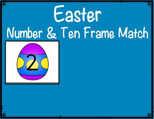 Easter 0-25 Number, Ten Frame & Number Word Match | TPT