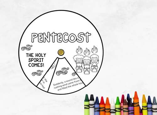 Pentecost, Holy Spirit Bible Story Spinning Wheel Craft - Sunday School