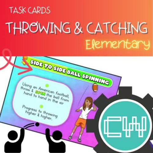 Throwing and Catching Skill Printable Task Cards by Creative Worksheets