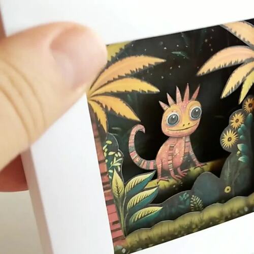 Shadow Box Template. Lizard by ixia3d | TPT