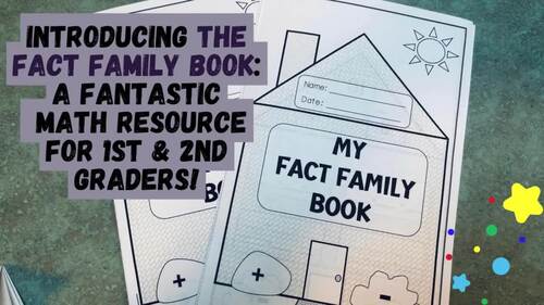 Make Your Own Fact Family Book Activity for Centers - Editable pages!