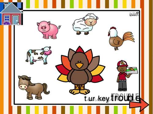 Turkey Trouble | NO PRINT Book Buddy Speech & Language Therapy | TPT