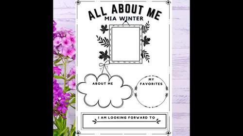 EDITABLE All About Me - First Day of School - Back to School | TPT