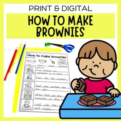 How To Make Brownies | Sequencing Worksheets & Digital Slideshow