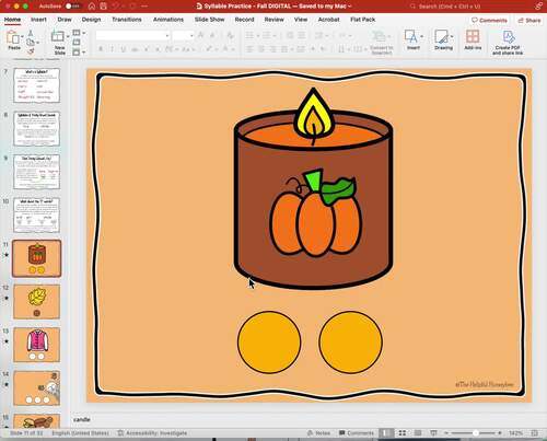 GROWING BUNDLE - Oral Syllable Practice - Fall, Winter, Farm - Digital ...