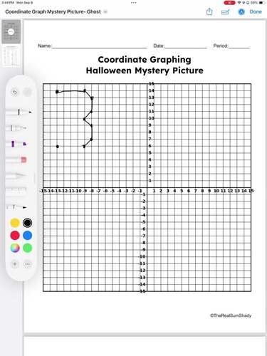 Halloween Ghost | Coordinate Graphing Mystery Picture Activity | TPT