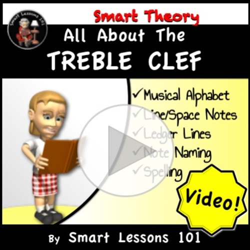 TREBLE CLEF Theory Downloadable Video for Treble Clef Music Theory Lesson