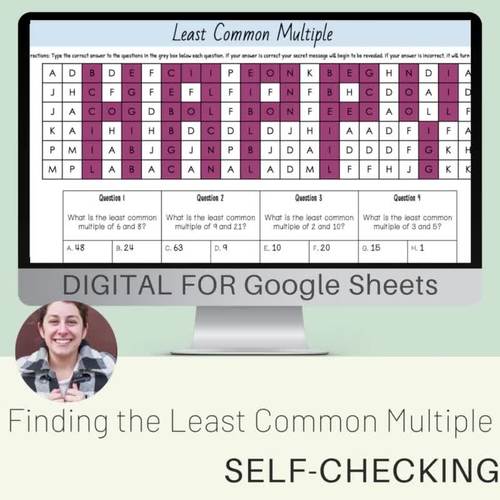 Least Common Multiple - Secret Message Activity by Math with Ms Baron
