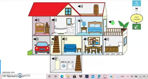Parts of the house in Spanish - Partes de la casa BOOM CARDS by Pasito ...
