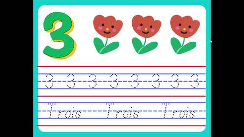 French Numbers Handwriting Worksheets 1-10 for k & Prek kids to Trace ...