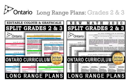 Split Grade 2/3 Ontario Long Range Plans Editable (.docx & .pdf) Great ...