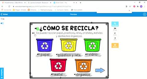 Reciclaje Boom Cards Día de la Tierra | Earth Day and Recycling in Spanish