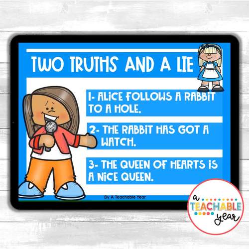 Two Truths and a Lie Language Game PDF and PowerPoint by A Teachable Year