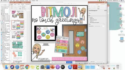Bitmoji No Touch Greeting Choices Brights Color Theme {editable}