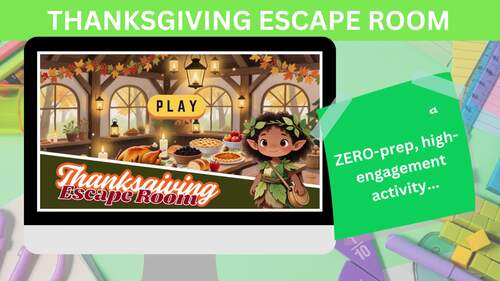 Thanksgiving Digital Escape Room | Reading Comprehension Activity 3rd ...