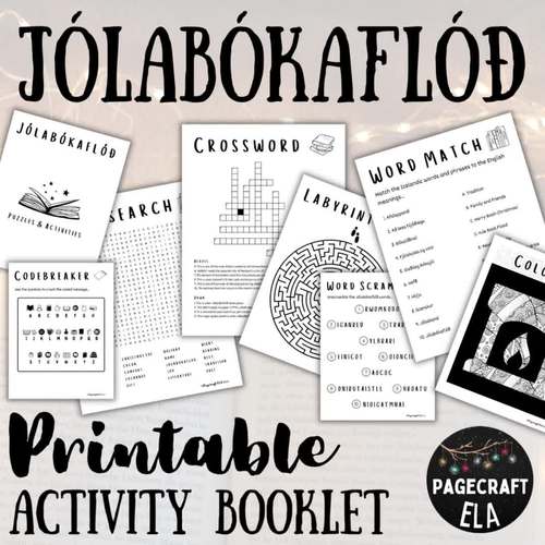 PRINTABLE Jolabokaflod Winter Puzzle & Activity Booklet | PLUS ...