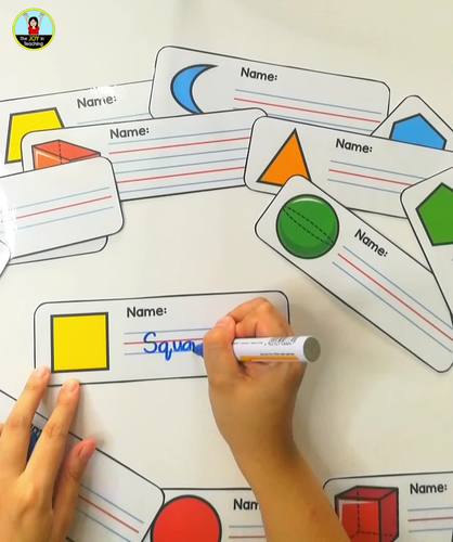 2D and 3D Shapes Name Identification Task Cards by The Joy in Teaching