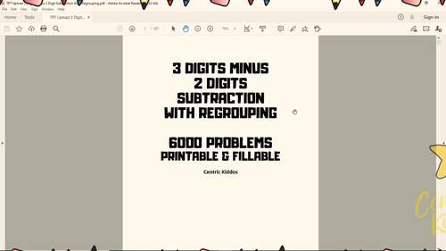 Three Digits Minus Two Digits Subtraction With Regrouping Workbook 6000 ...