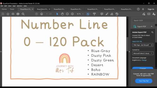 Big Number Line 0 - 120 Display (A3 Size) by Journey with Mrs Teh