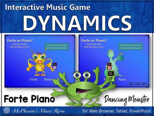 Music Dynamics Forte and Piano Interactive Music Game {Monsters}