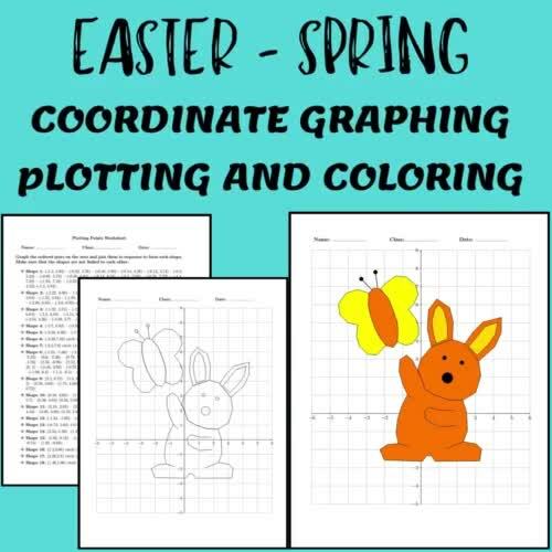 Happy Easter Day Spring Math Coordinate Graphing Mystery Picture ...