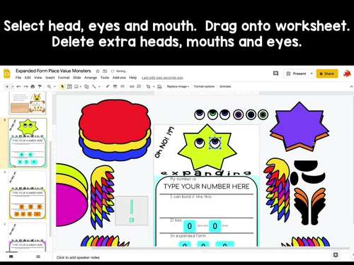 Place Value Craft and Expanded Form Google Slides | 2, 3 and 4 digit ...