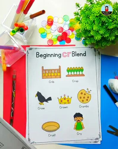 Beginning CR Blend Worksheet by The Joy in Teaching | TPT