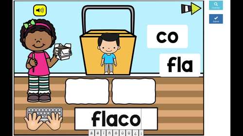 Silabas trabadas FL- Audio Incluido Boom Cards by Recursos Arcoiris