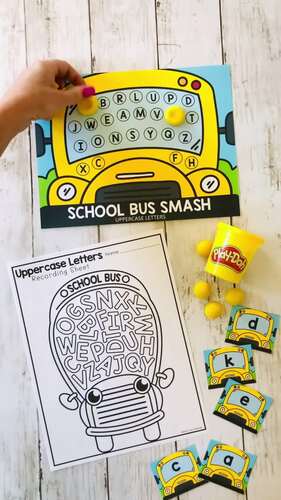 School Bus Letter Smash Game - Matching Upper and Lowercase Letters