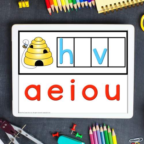 CVCe Long Vowel Phonics Centers 1st Grade Magic E Google Slide Digital ...