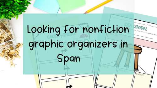 Nonfiction graphic organizers in Spanish: compare and contrast, main ...
