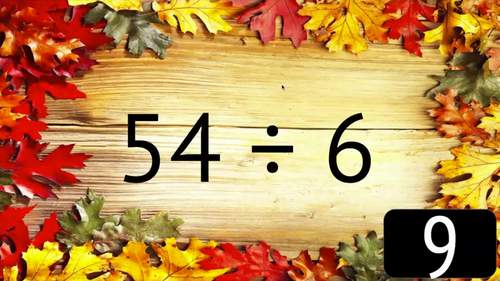 Fall Division Facts Google Classroom™ Digital Flash Cards (0-10)