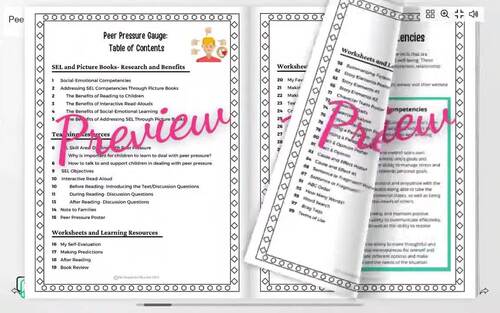 Peer Pressure Gauge Interactive Read Aloud Lesson Plan ELA SEL Activities