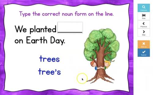 Plural or Possessive Nouns Boom Cards (Self-Grading with Audio Options)