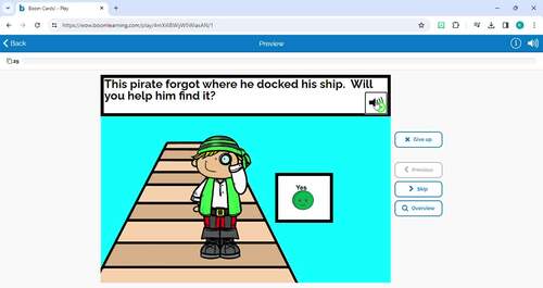 Help the Pirate Find His Ship. by Creative Speech Language Resources