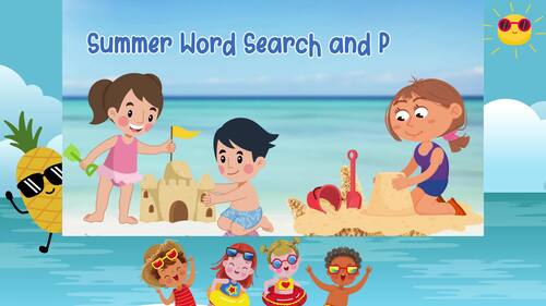 Summer Word Search and Puzzles Video - worksheet / 1st grade | TPT