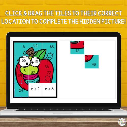 Multiplication & Division Fact Practice Review Hidden Tiles | Distance ...