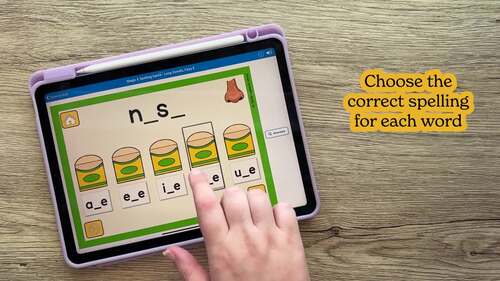 Magic E - Interactive PDF Spelling Game Boom Card, Worksheets, Easel CVCe