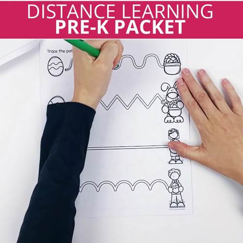 Pre K Independent Work Packet Distance Learning by Teaching Superkids