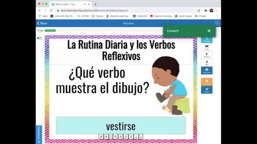 Spanish Daily Routine and Reflexive Verbs Boom Cards by SenoraQ | TpT