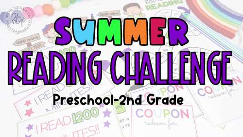 Summer Reading Challenge Packet - Reading Trackers, Book Logs, Book Reviews